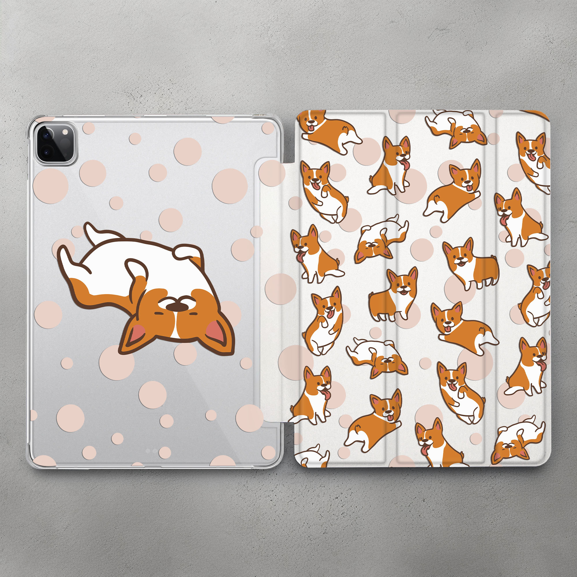 Kawaii Corgi Dog Art Case for Apple iPad Pro 9.7 10.5 11 12.9 2021 2019 ...