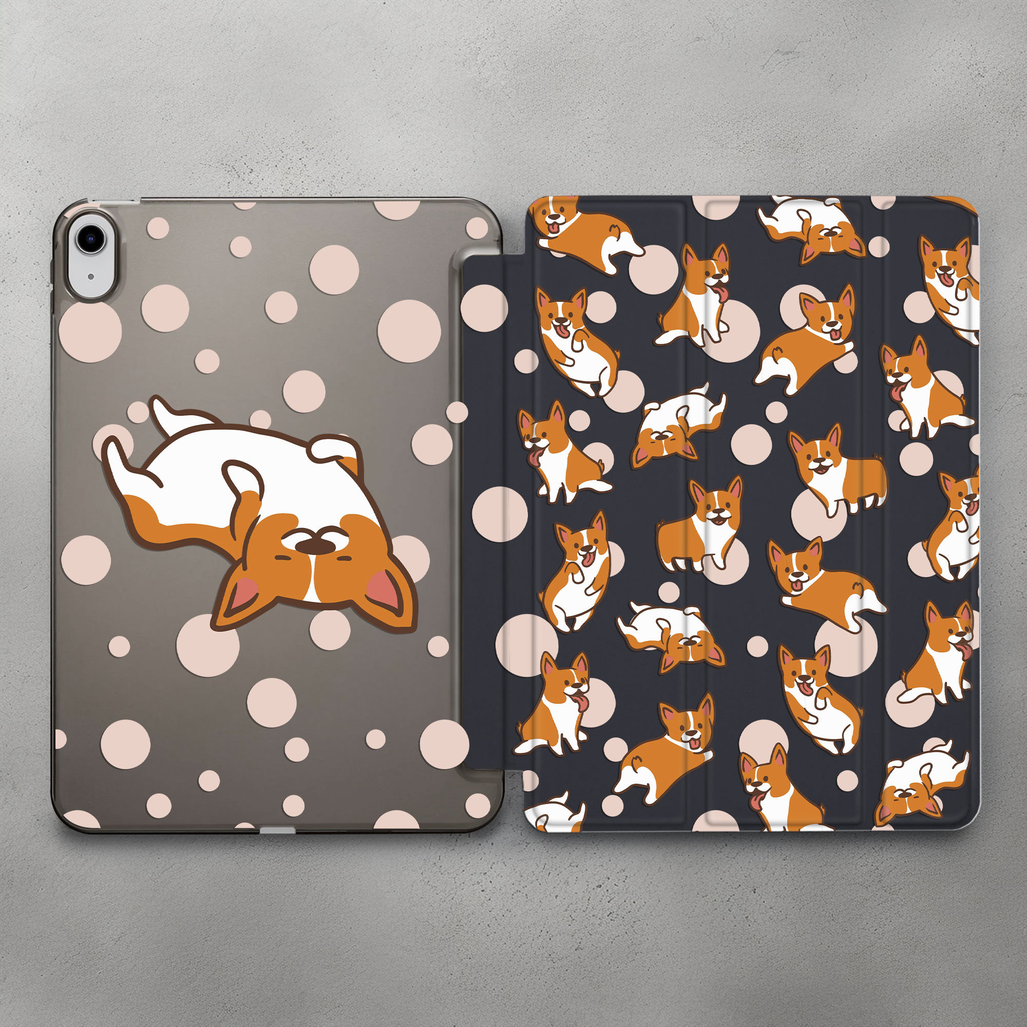 Kawaii Corgi Dog Art Case for Apple iPad Pro 9.7 10.5 11 12.9 2021 2019 ...