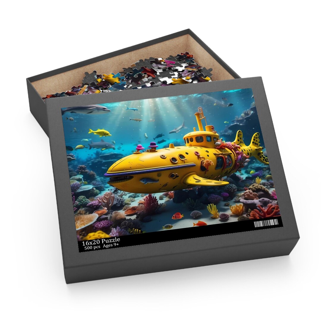 Underwater Submarine Jigsaw Puzzle Fish-like Submarine Puzzle for ...