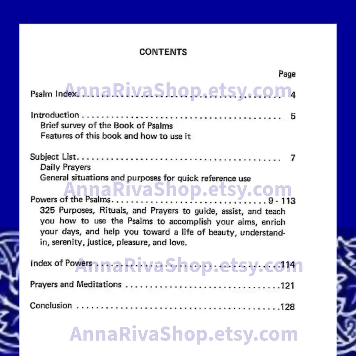 Power of the Psalms by Anna Riva Pdf Instant Digital Download Ebook ...