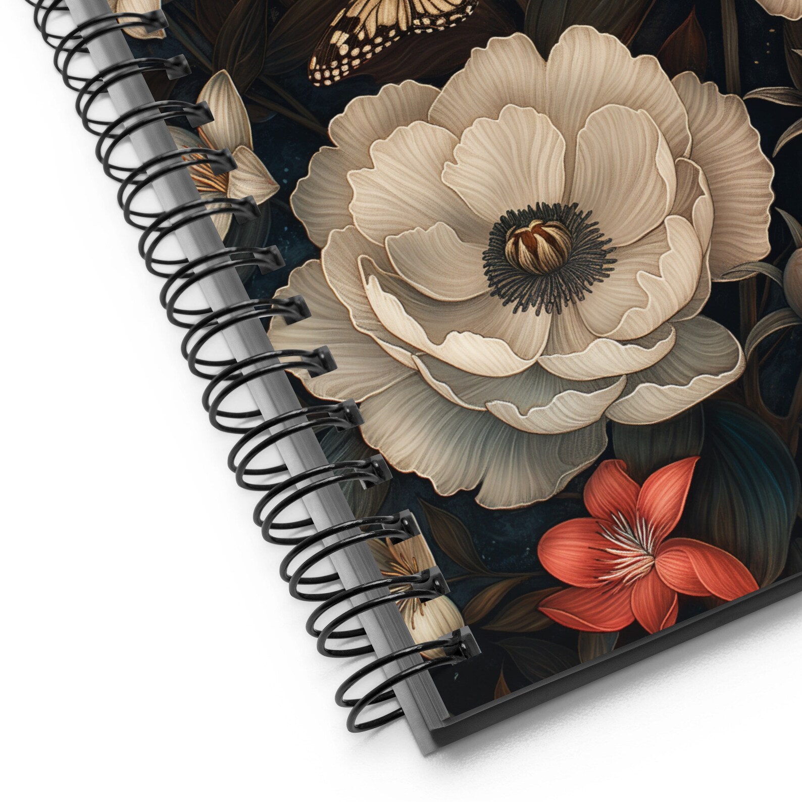 Moody Floral Dark Feminine Notebook - Etsy