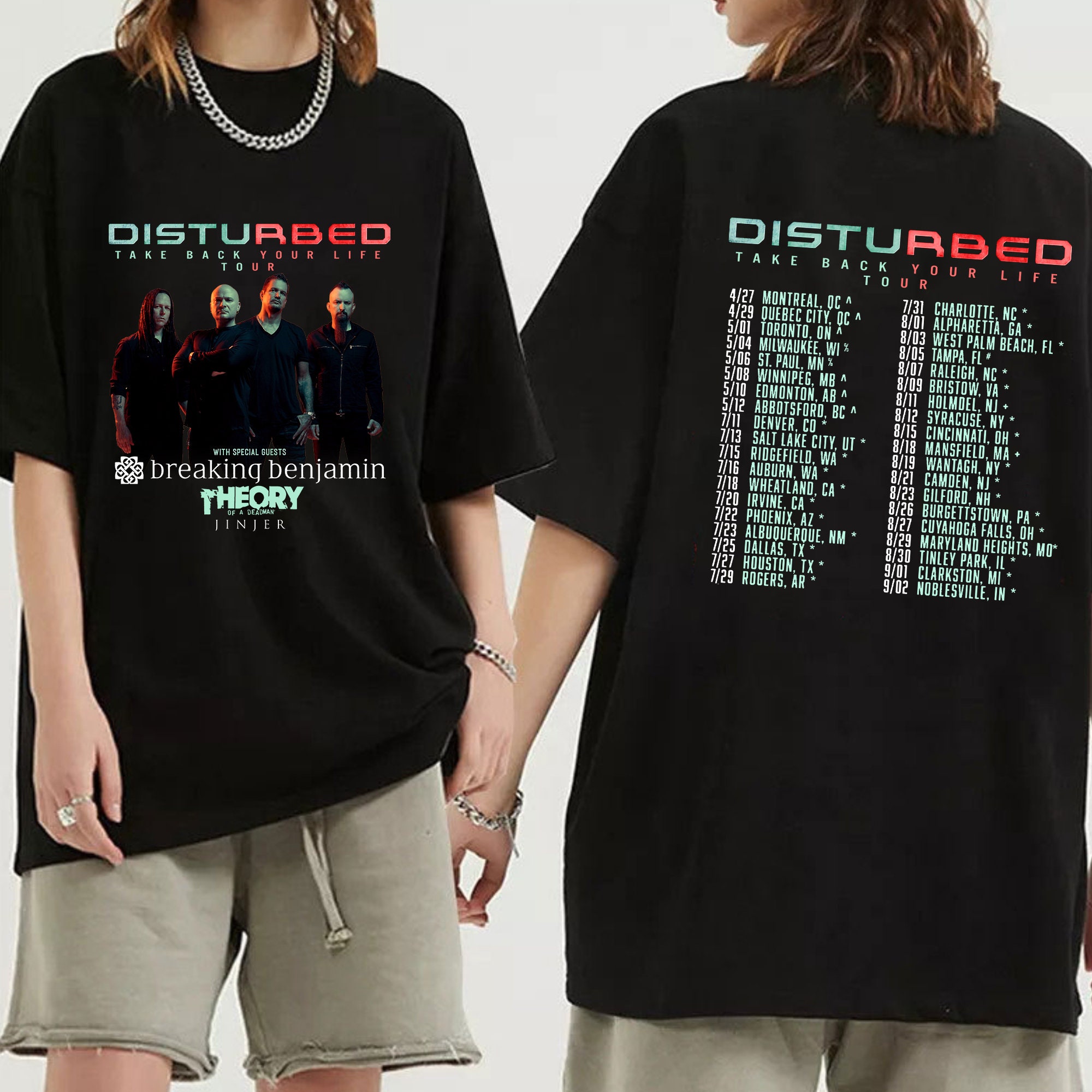 Disturbed 2024 Concert Png, Disturbed 2024 Tour Png, Disturbed Band Fan ...