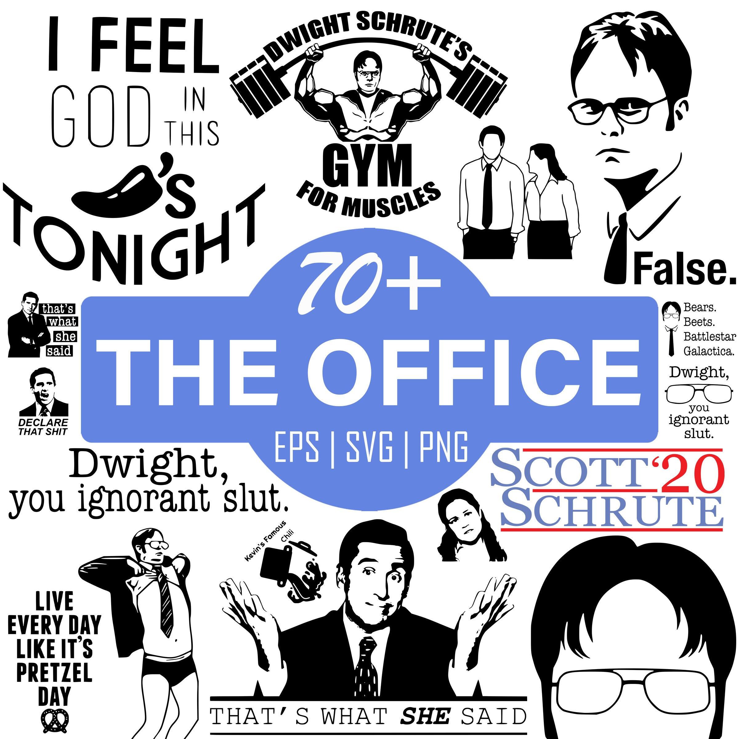 The Office SVG Bundle the Office SVG the Office PNG the Office the ...