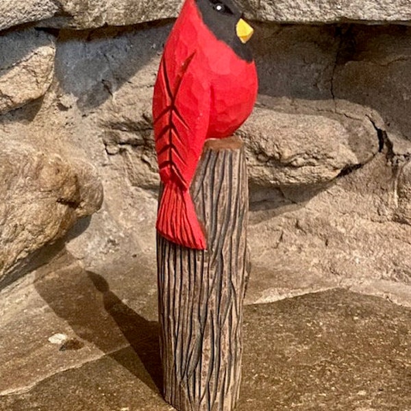 Carved Cardinal - Etsy