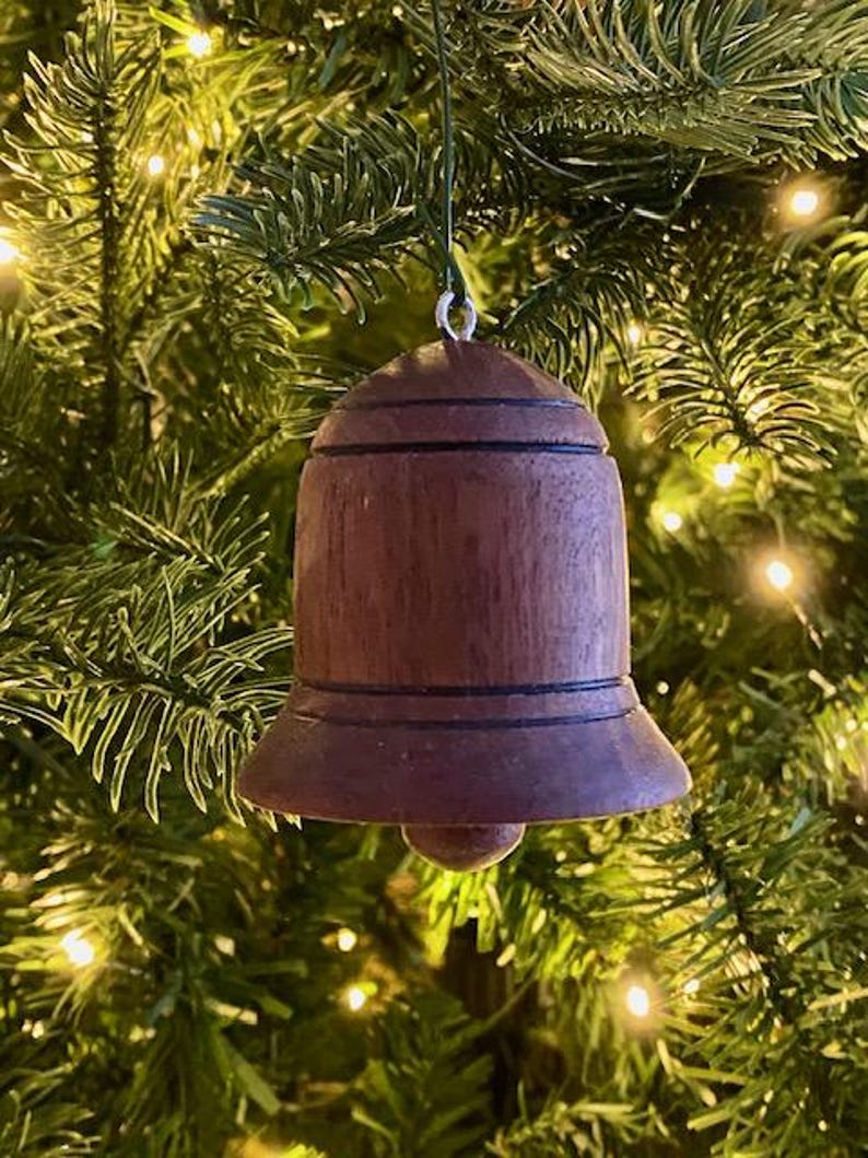 Lathe Turned Bell Ornament - Etsy