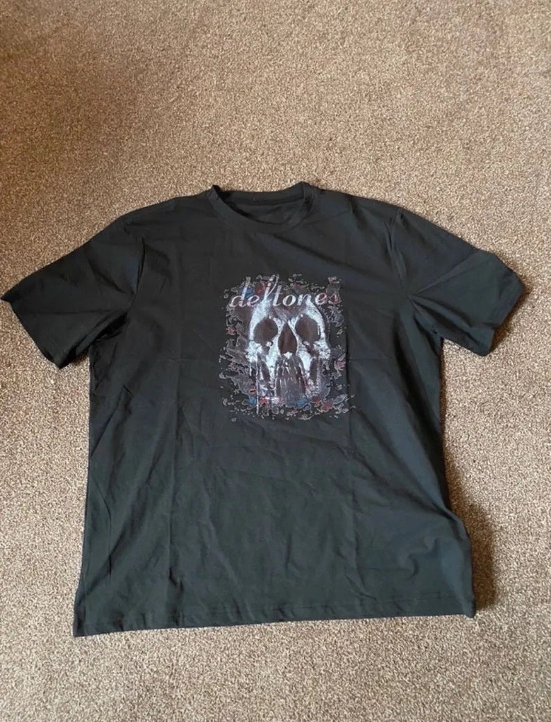 Horror Deftones Skull T Shirt for Women Harajuku Gothic Black Tee Shirt ...