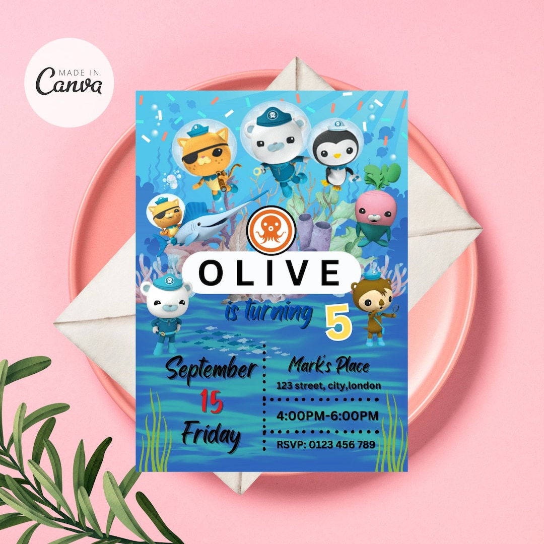 Octonauts Invitation, Editable Octonauts Birthday Invitation, Octonauts ...