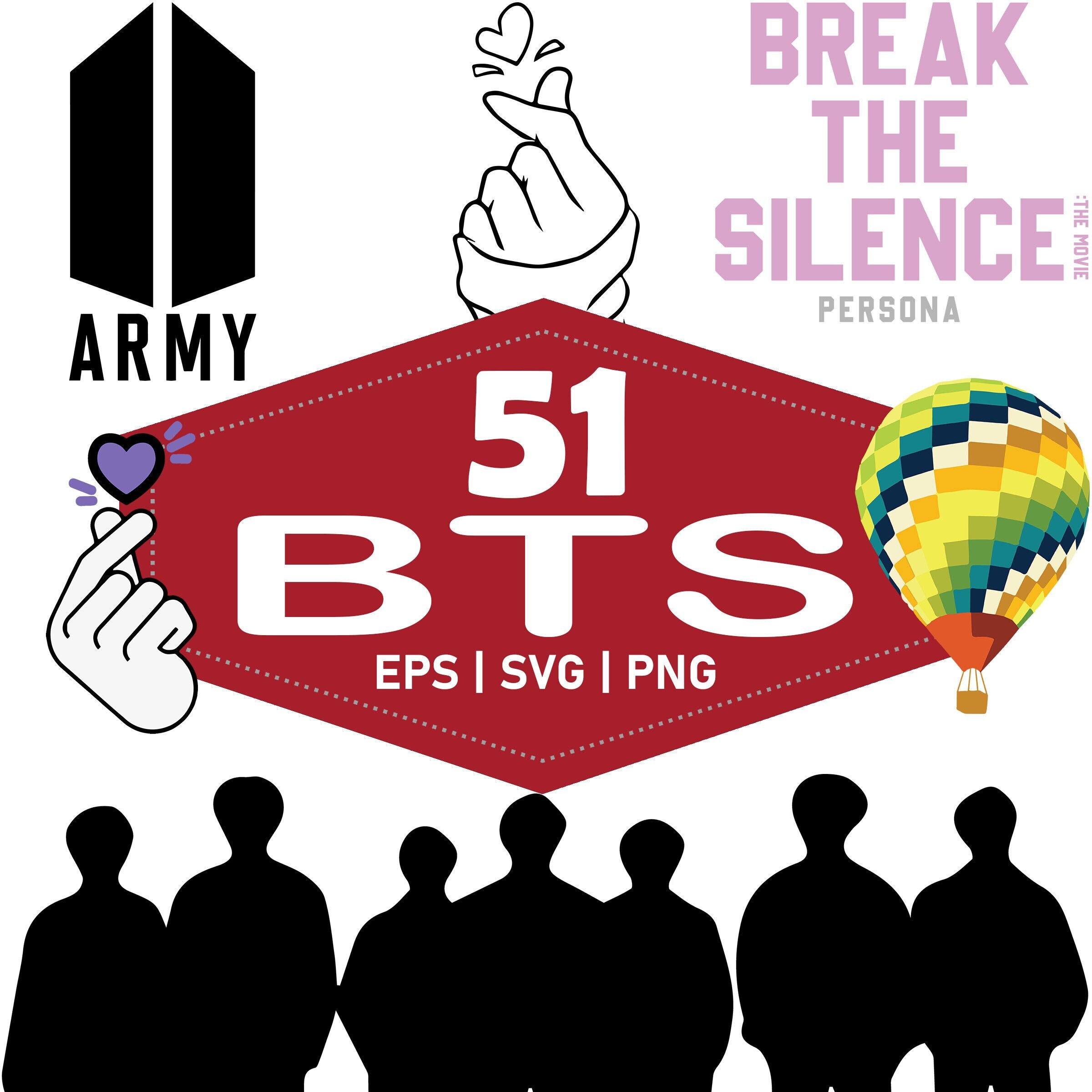 BTS Svg Bundle Bts Png Kpop Svg Files for Cricut Bts Clipart Stray Kids ...