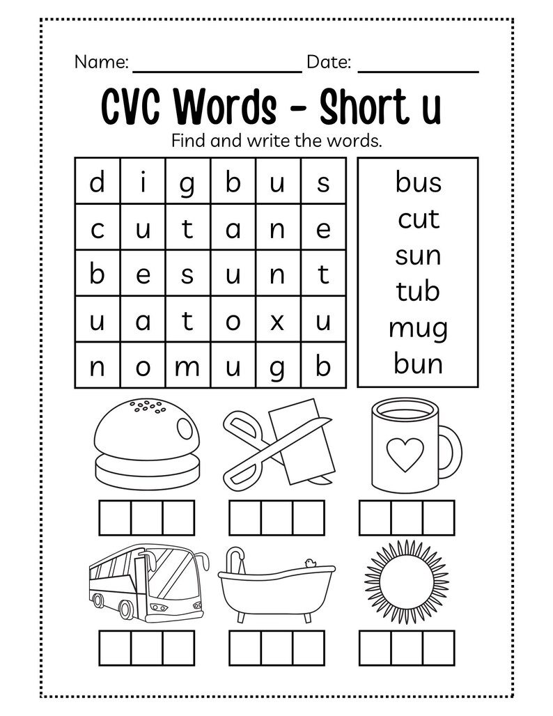 CVC Words - 74-pages Printable Worksheets for Pre-k & Kindergarten ...
