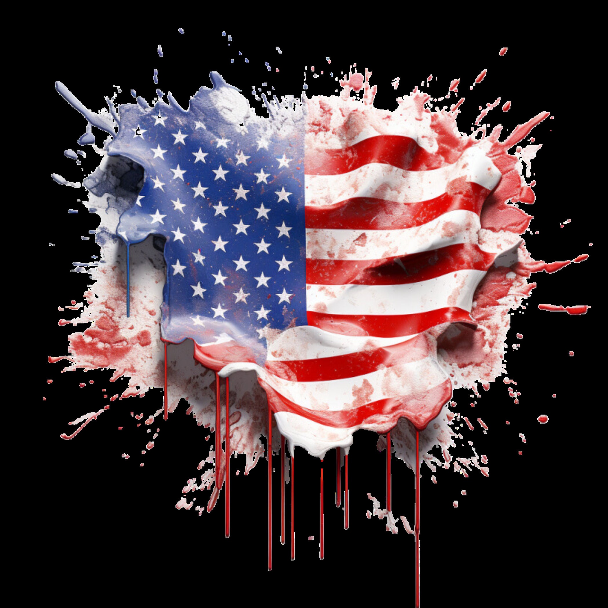 USA Flag Clipart, Watercolor American Flag, Printable Clipart, July 4 ...