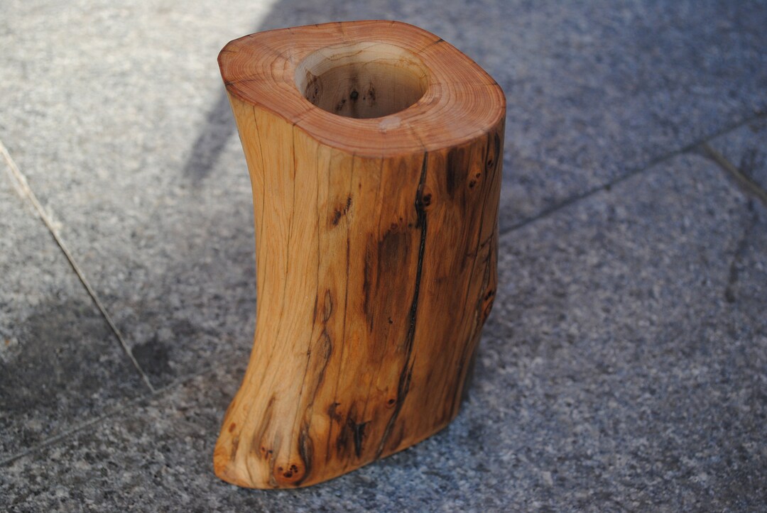 Vintage Logs Hand-carved Wooden Vases Dried Flower Ornaments - Etsy