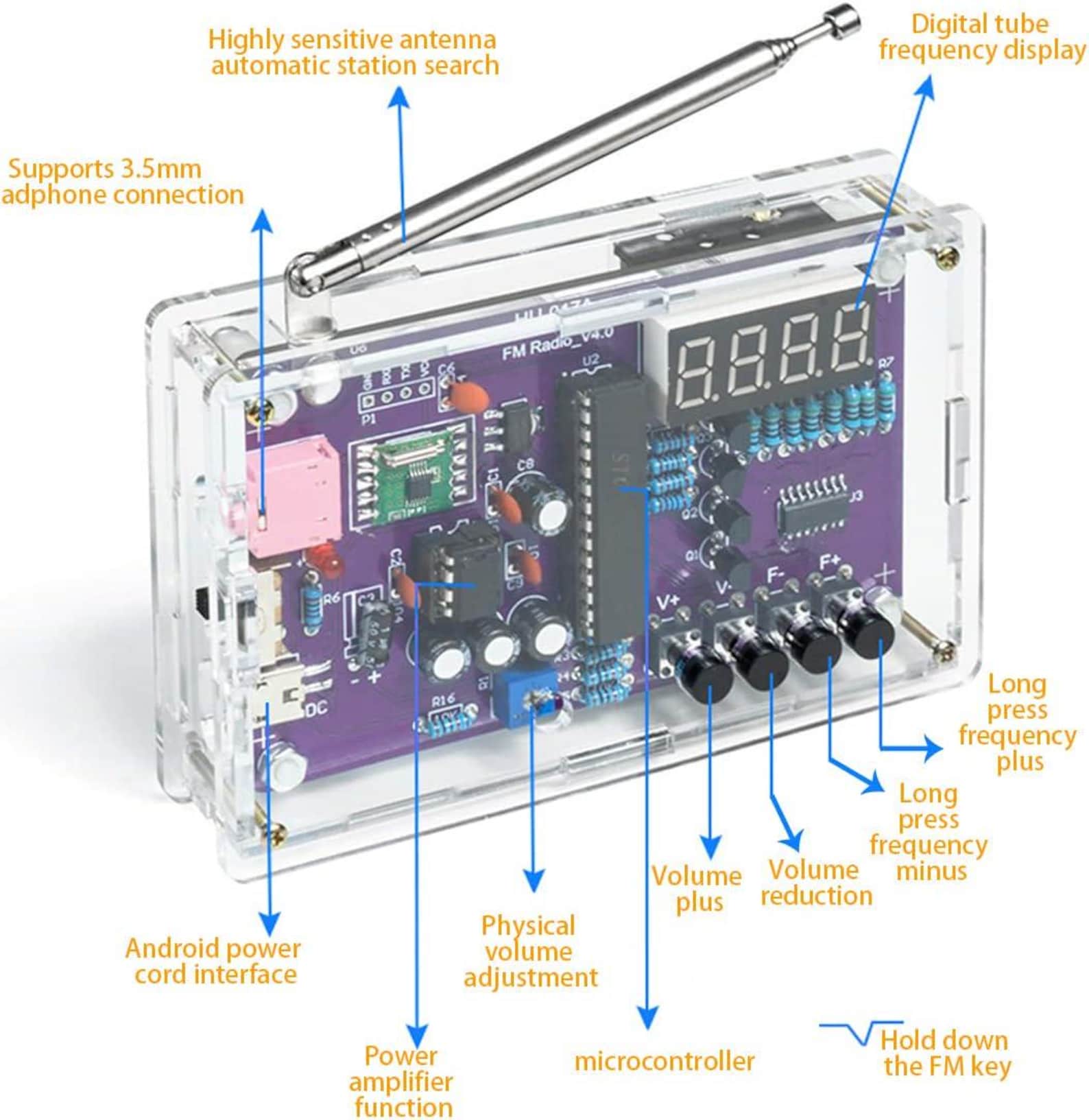 DIY FM Radio Kit | Soldering Practice Project | Build Your Own Digital ...