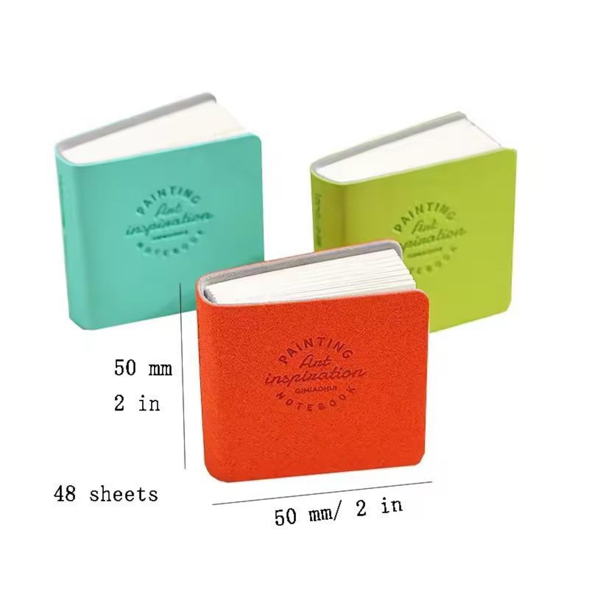 Mini Watercolour Sketchbook - 2x2” Square Pocket Art Book - 48 Sheets ...