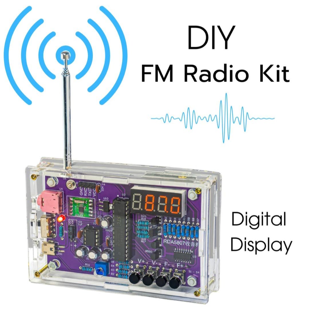DIY FM Radio Kit | Soldering Practice Project | Build Your Own Digital FM Radio 87-108mhz ...