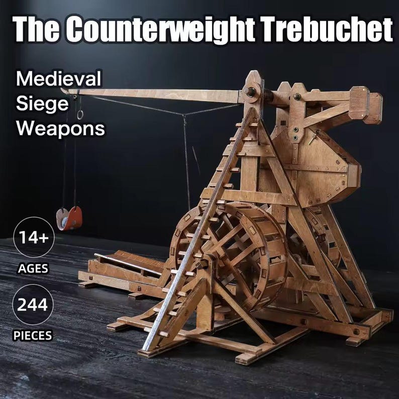 DIY Wooden Trebuchet Model Kit | Medieval Catapult Puzzle for Adults ...