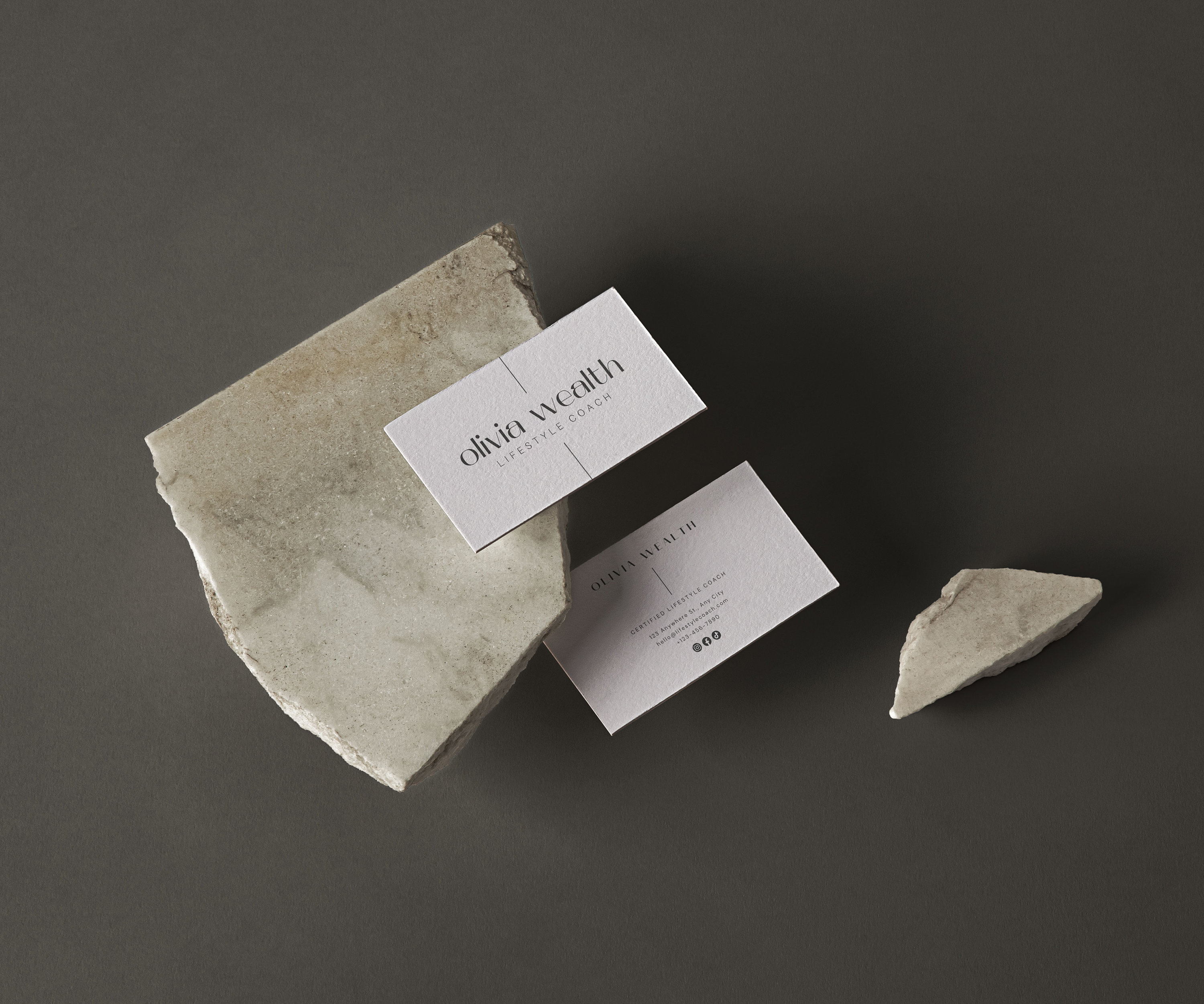 Editable Canva Business Card Aesthetic Clean Design Minimalist Elegant ...