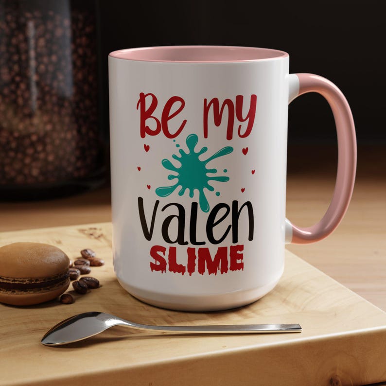 Be My Slime Valen Mug, Cute Valentine Cup, Kawaii Love Slime Gift S-706 ...