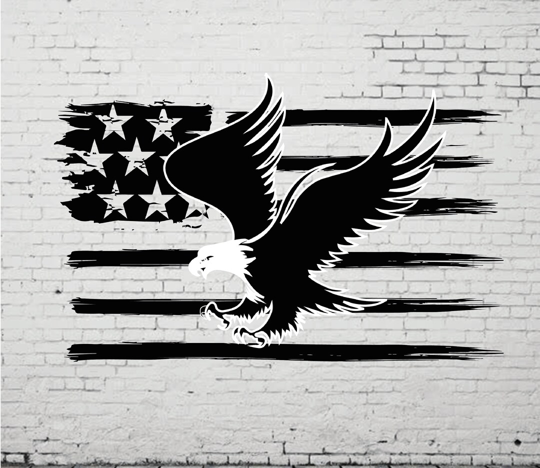 Eagle With American Flag Svg, Patriot Design, American Flag Svg, Eagle ...