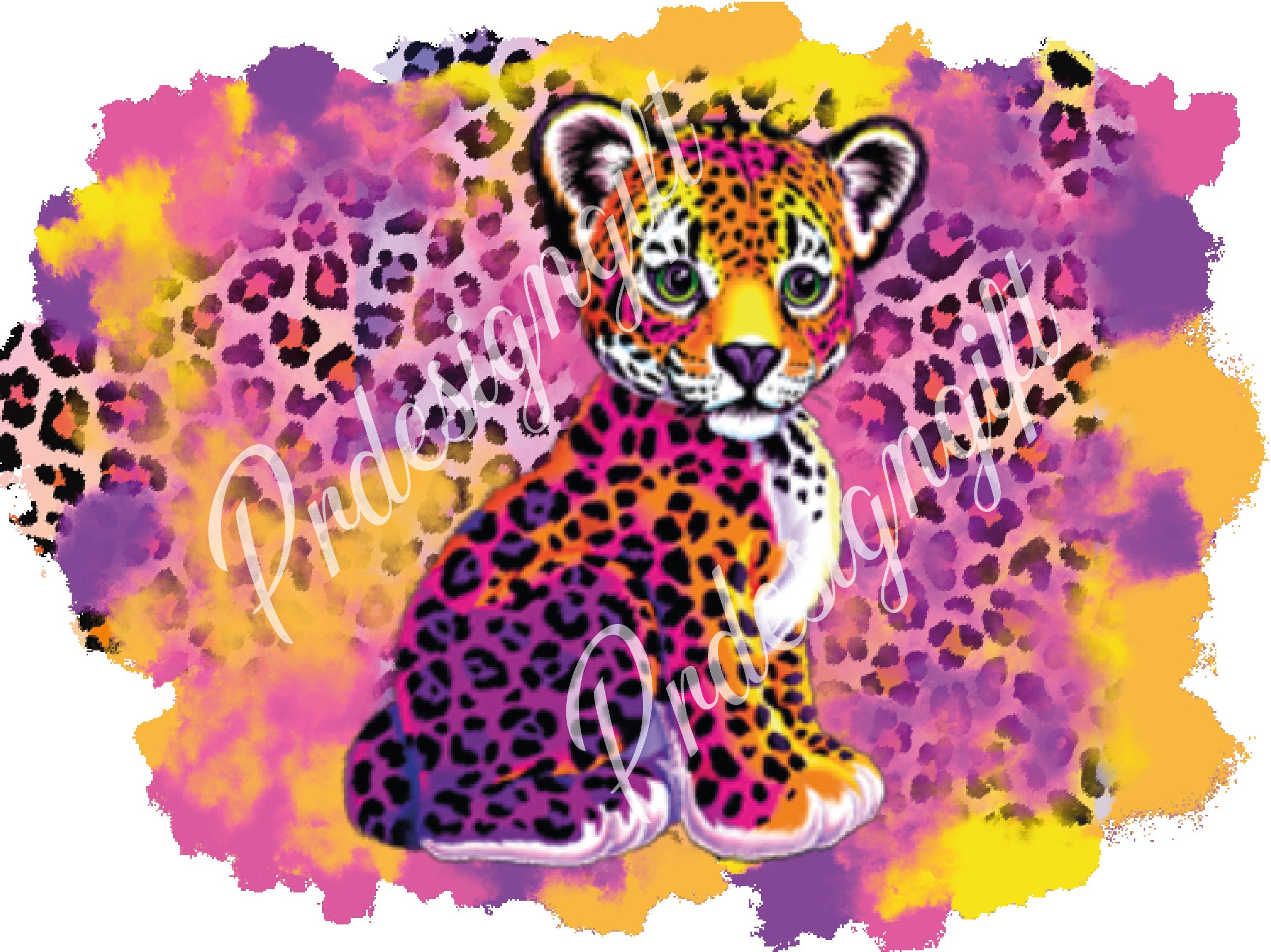 90s Inspired Tiger PNG, Background Changeable SVG, Colorful Cute Tiger ...