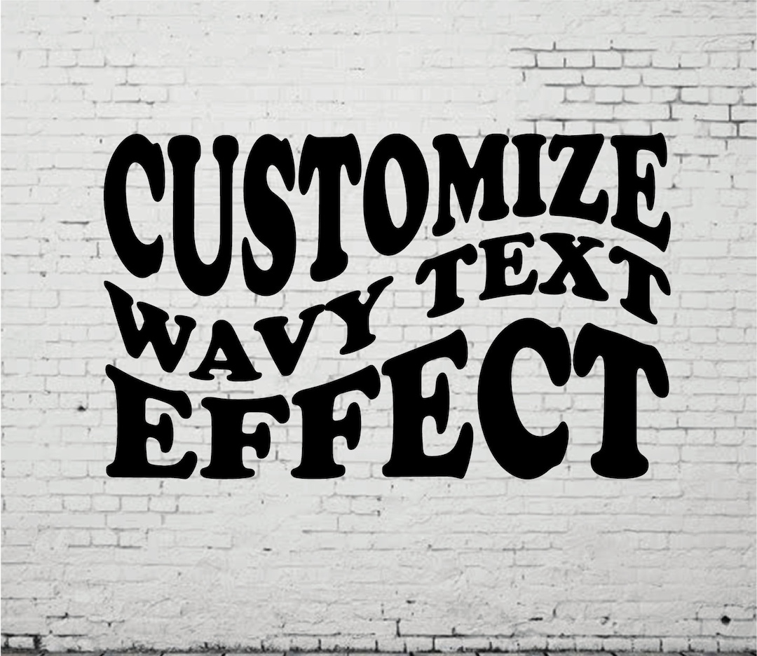 Custom Wavy Text Svg, Personalized Wavy Letters Svg, Retro Custom Wavy ...