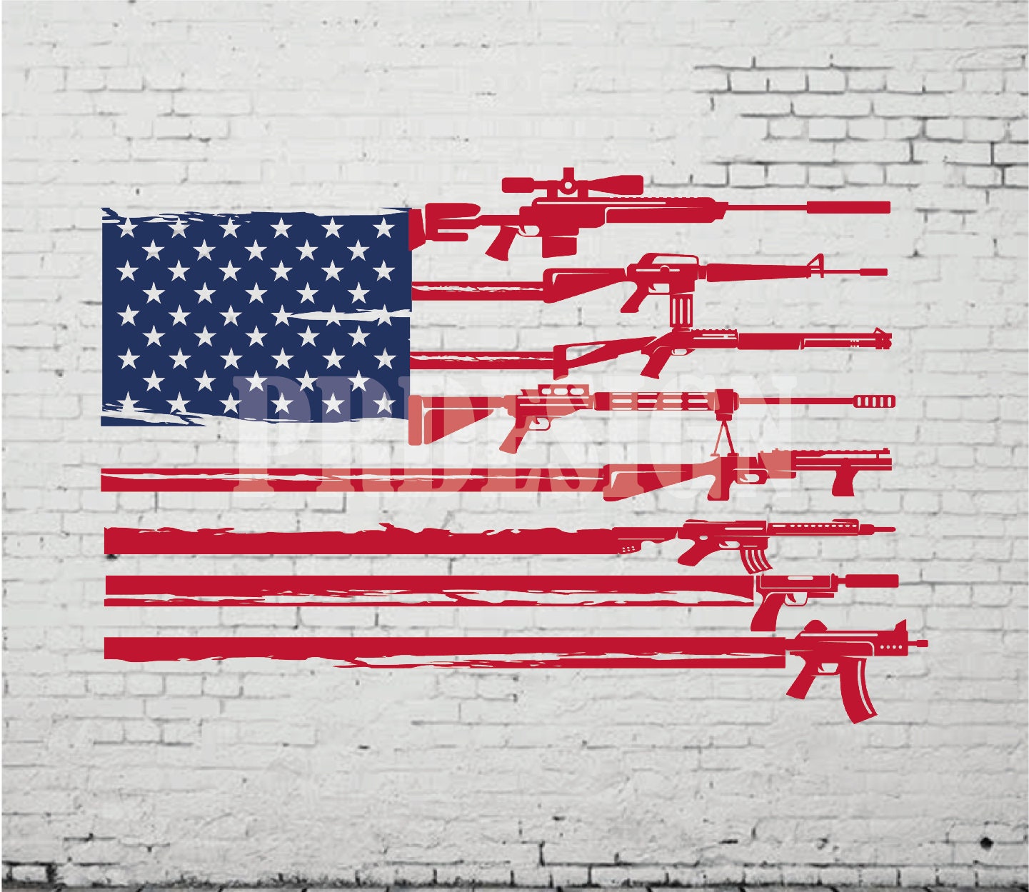 American Gun Flag SVG, Rifle Flag Design, Guns Svg Png, 2nd Amendment ...