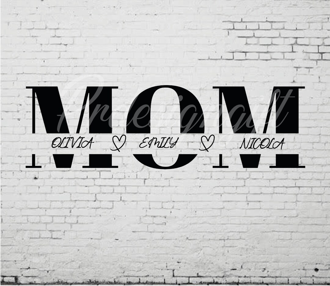 Custom Mom Svg and Png With Kids Names, Personalized Mom Png, Mother's ...