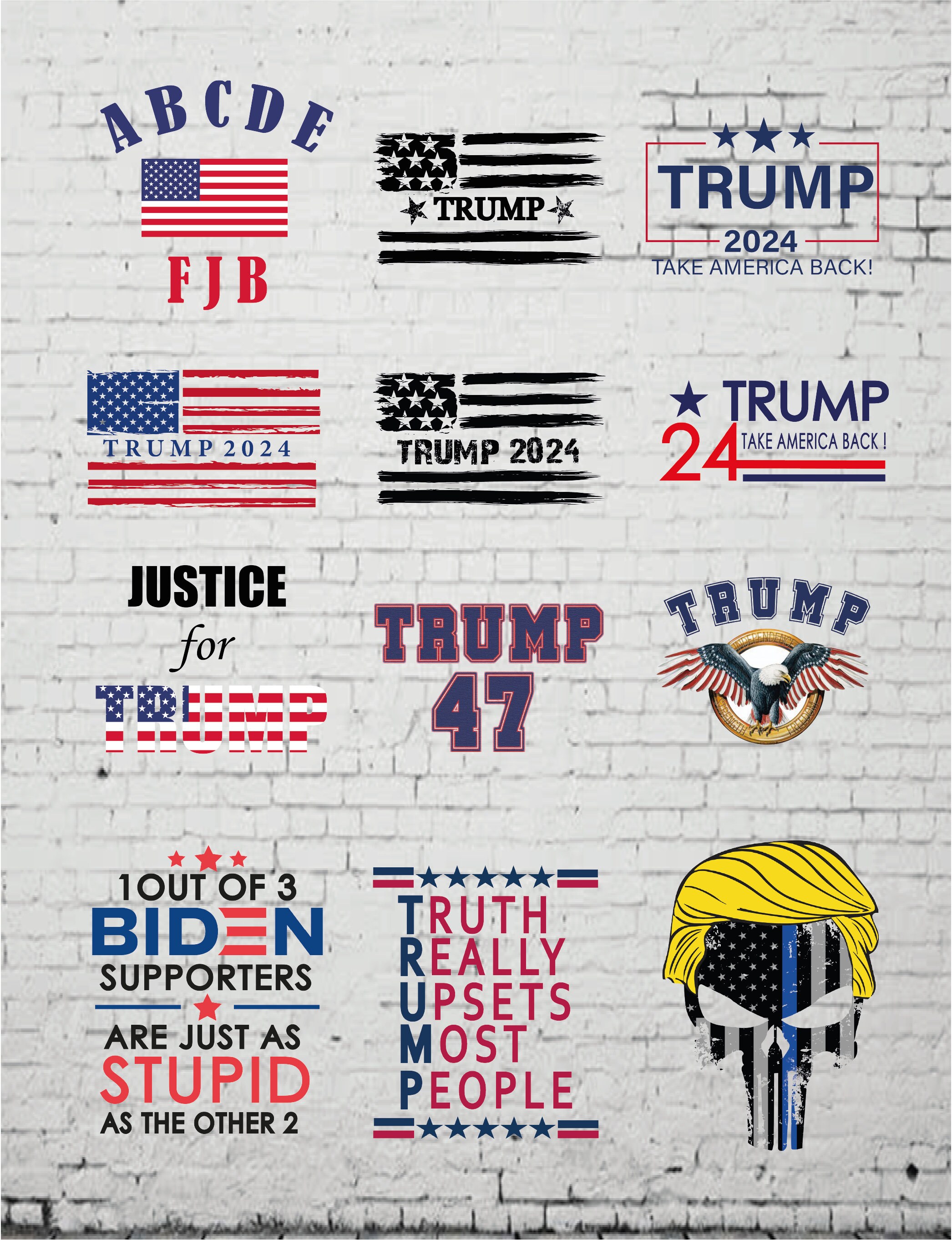 Trump 2024 Svg and Png Bundle, 12 Trump Png and 9 Svg, Donald Trump Svg ...