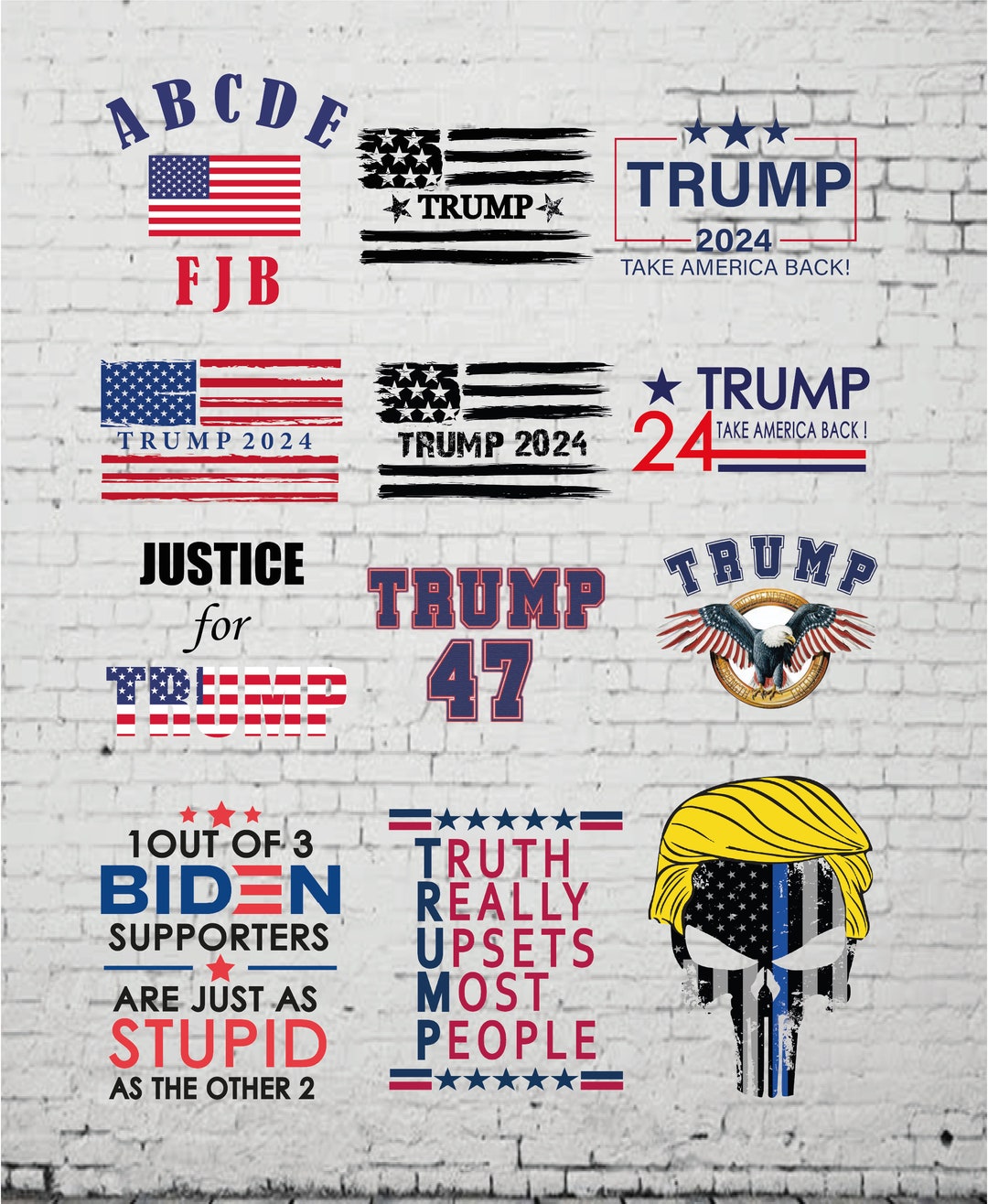 Trump 2024 Svg and Png Bundle, 12 Trump Png and 9 Svg, Donald Trump Svg ...