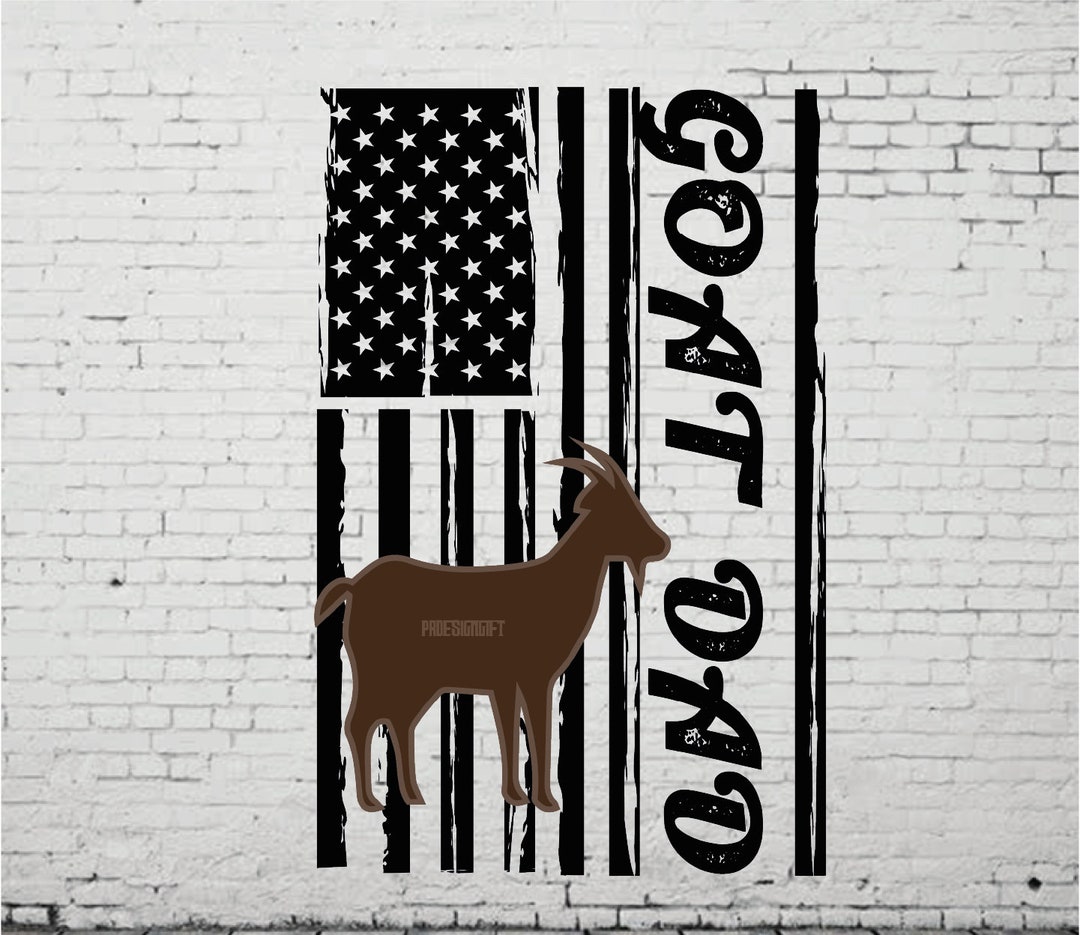 American Flag Goat Dad Svg and Png, for Goat Dad T-shirt Design, Goat ...