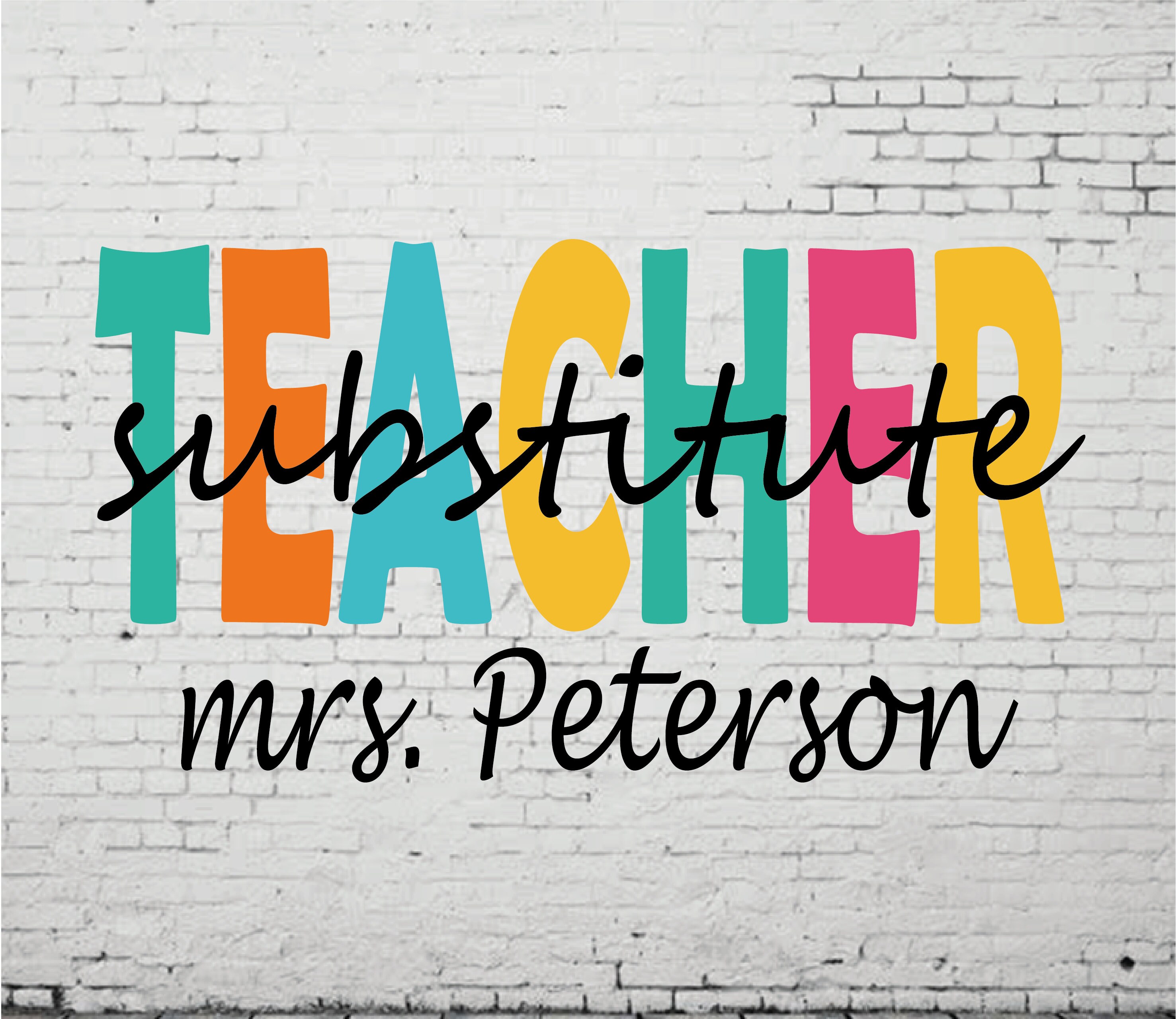 Custom Substitute Teacher Svg, Sub Png, Back to School Shirt Design ...