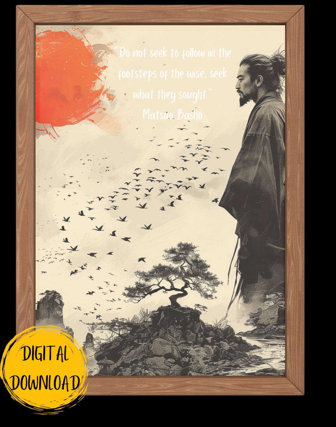 Matsuo Basho Wall Art, Matsuo Basho Quote, Motivational Art ...