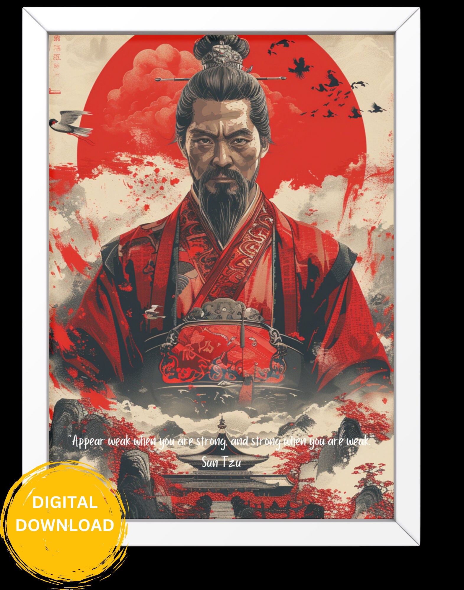 Sun Tzu Wall Art, Sun Tzu, Motivational Quote, Motivational Art, Wall ...