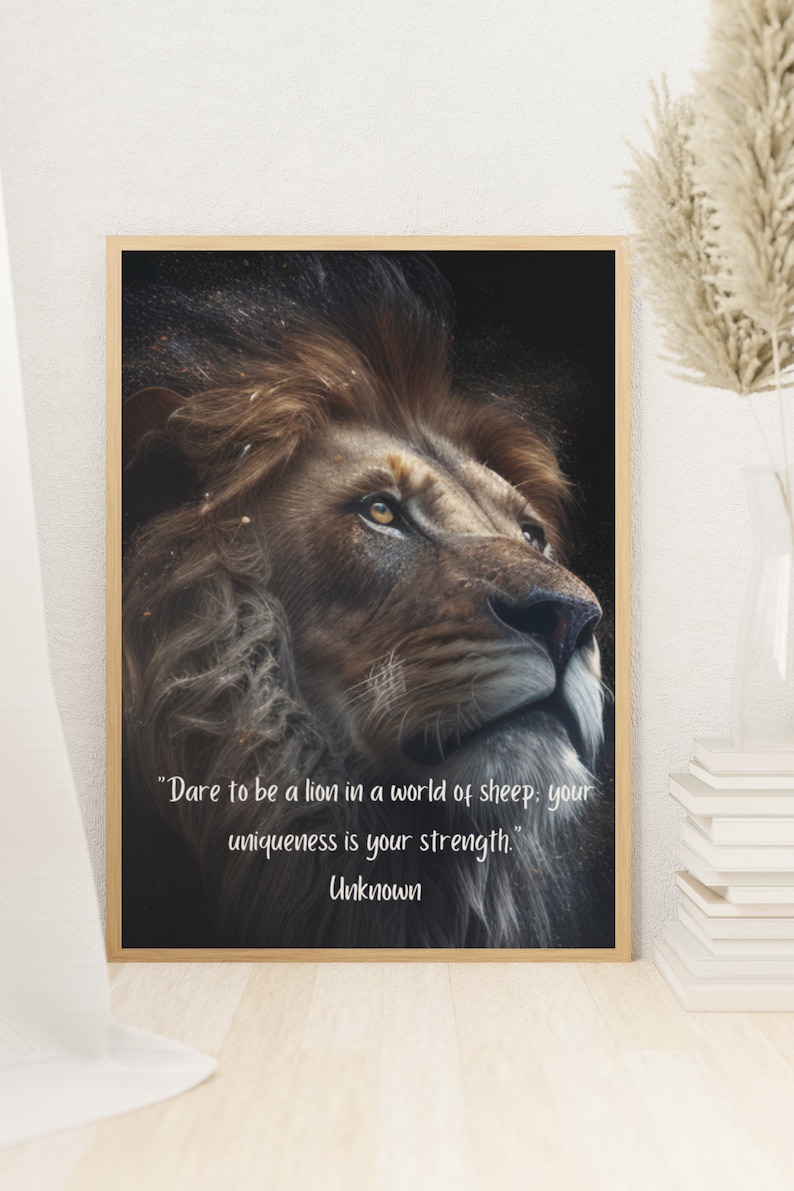 Lion Wall Art, Lion Art, Motivational Art, Inspirational Art ...