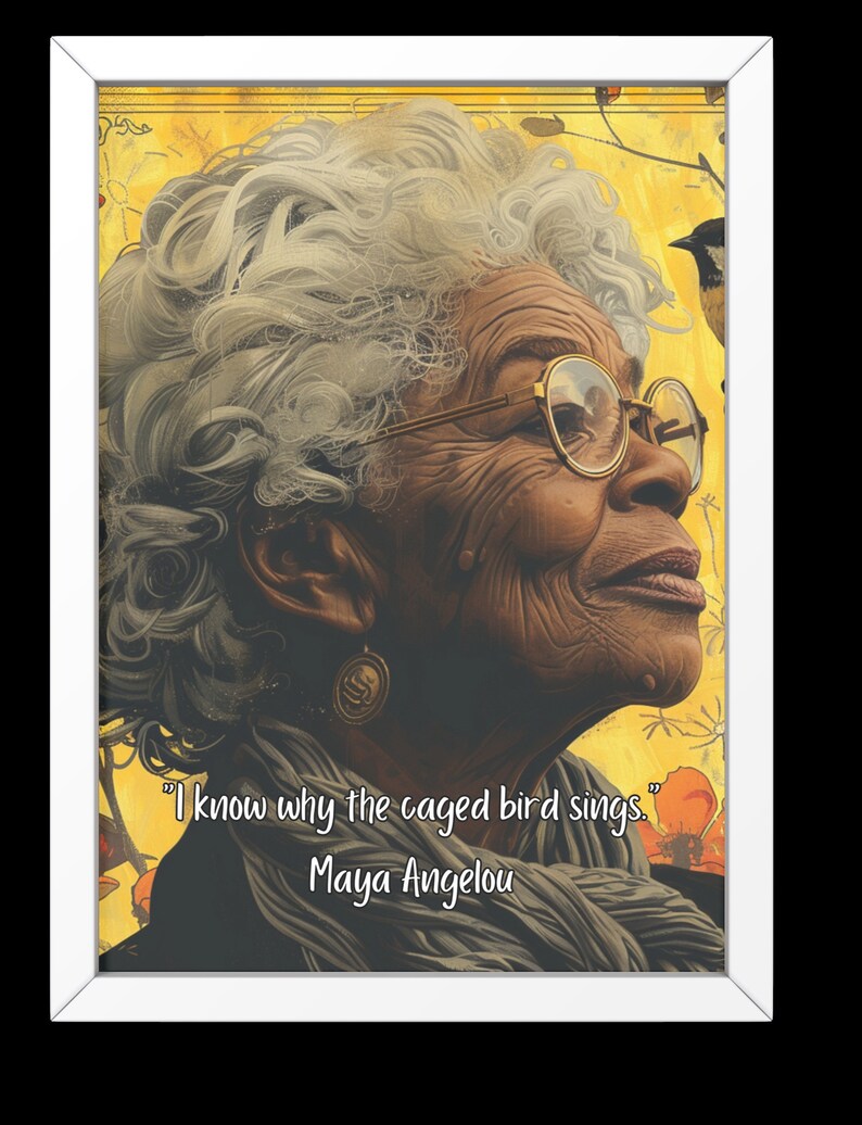 Maya Angelou Wall Art, Maya Angelou, Motivational Art, Inspirational ...