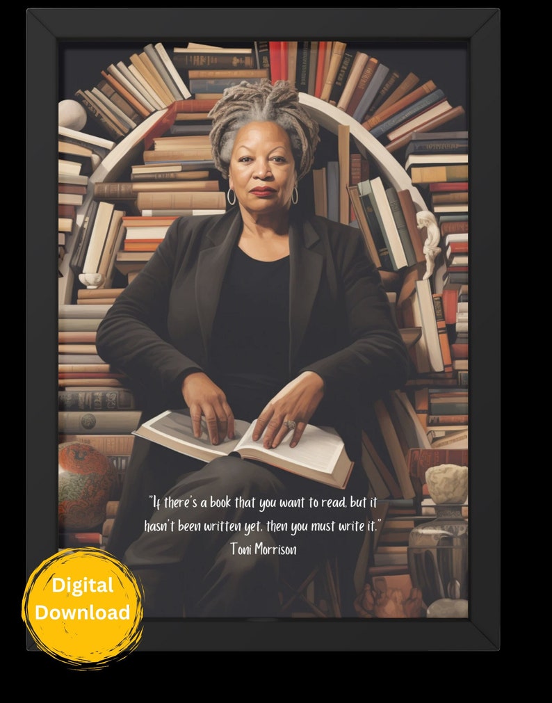 Toni Morrison Wall Art, Motivational Art, Inspirational Art, Wall Art ...