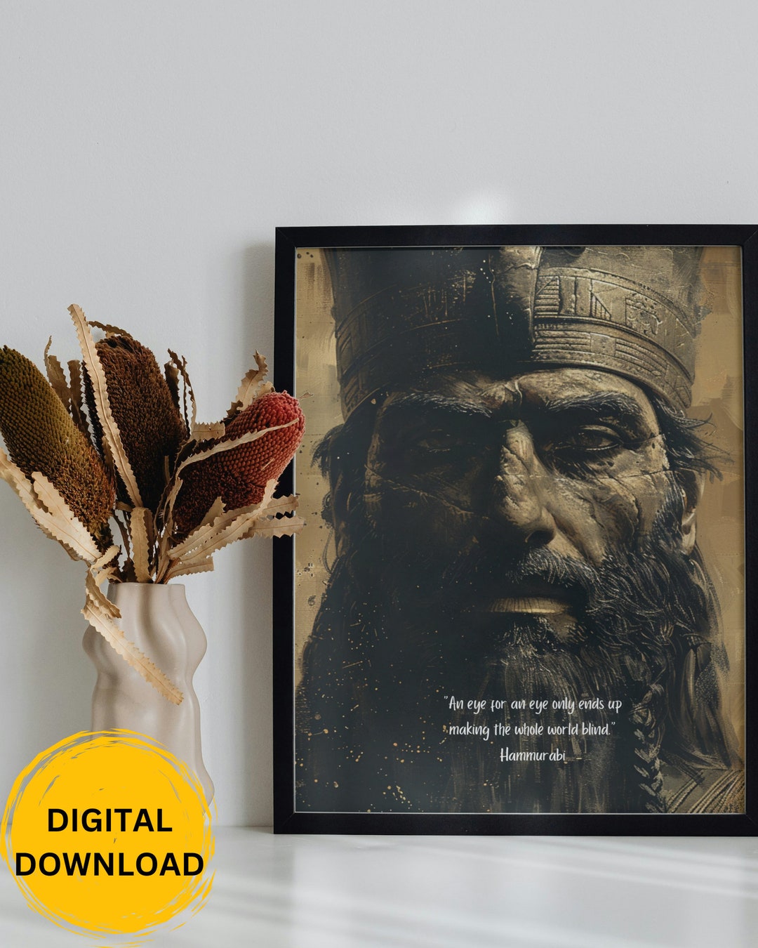 Hammurabi Wall Art, Hammurabi Quote Art, Motivational Wall Art ...