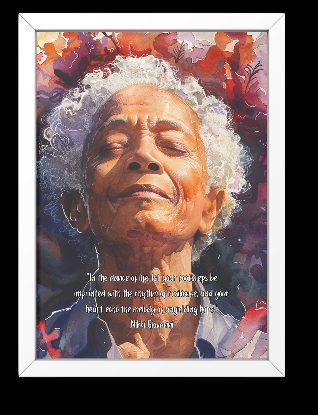 Nikki Giovanni Wall Art, Motivational Art, Inspirational Quote, Digital ...
