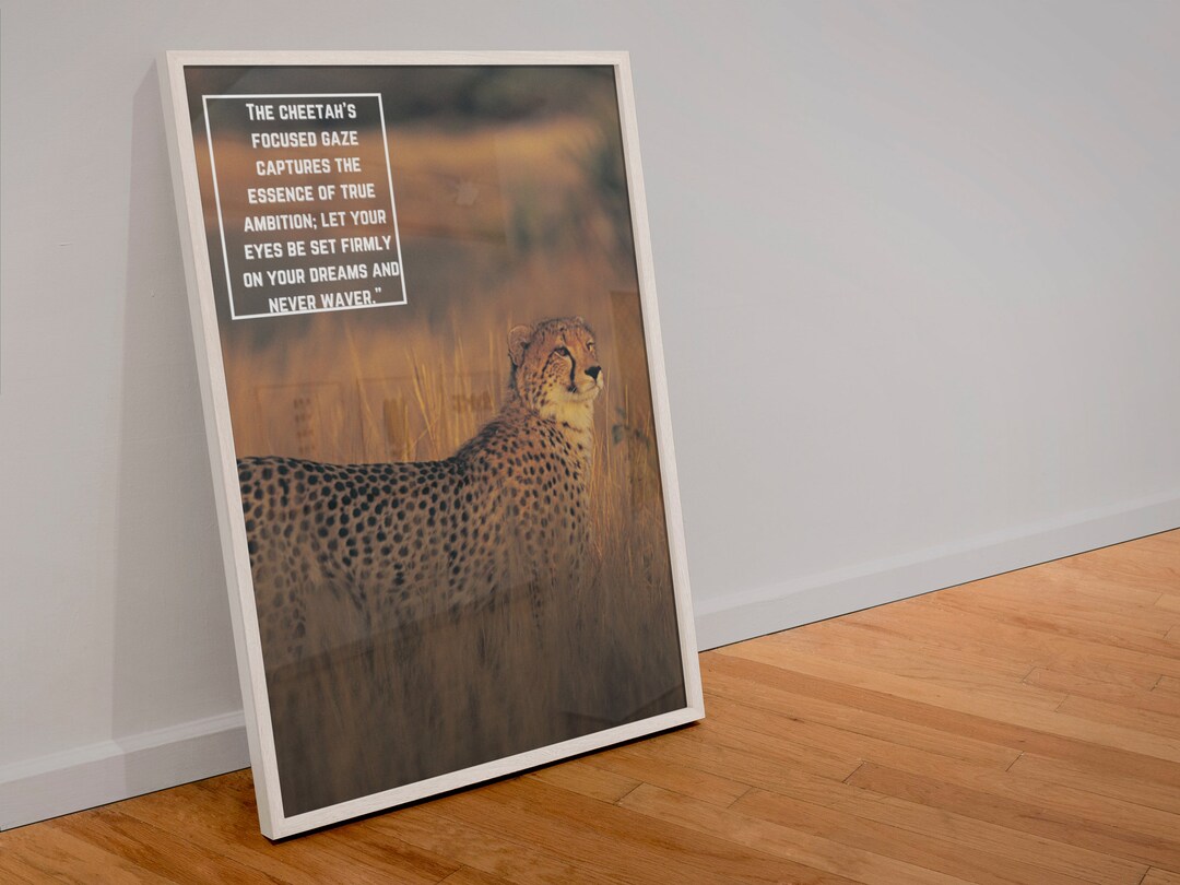 Cheetah Art, Animal Art, Nature Art, Motivational Quote, Inspirational ...