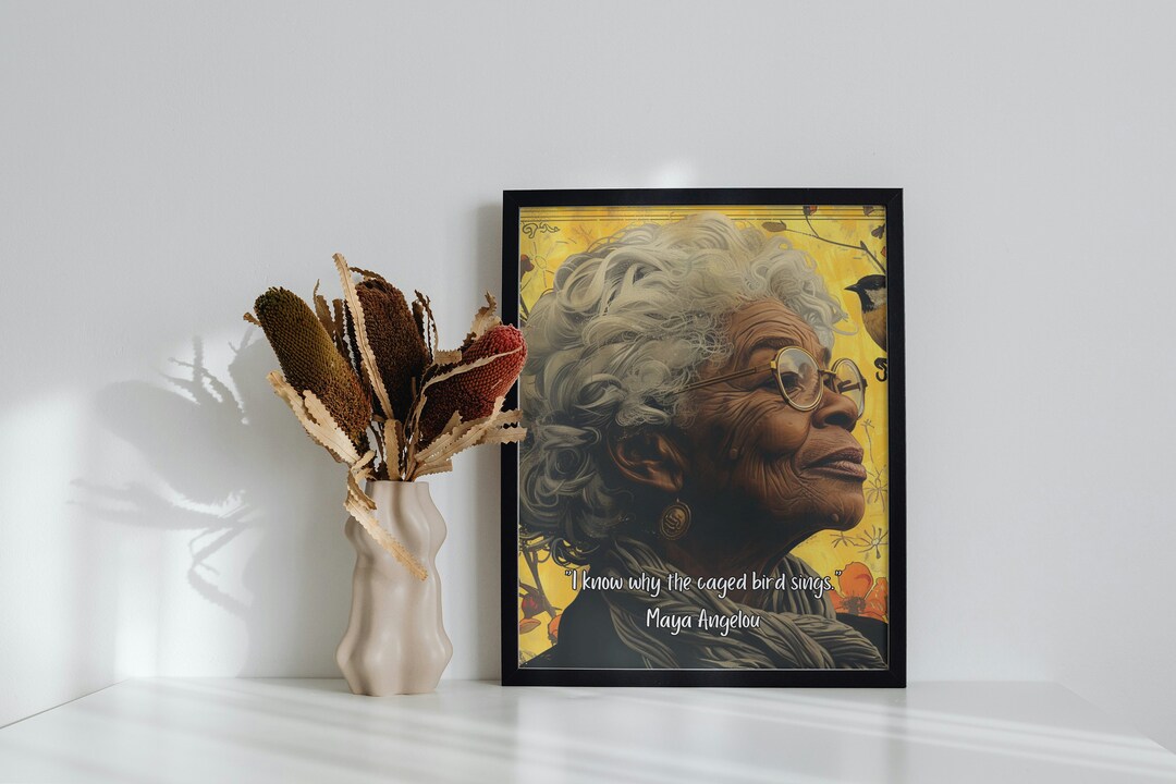 Maya Angelou Wall Art, Maya Angelou, Motivational Art, Inspirational ...