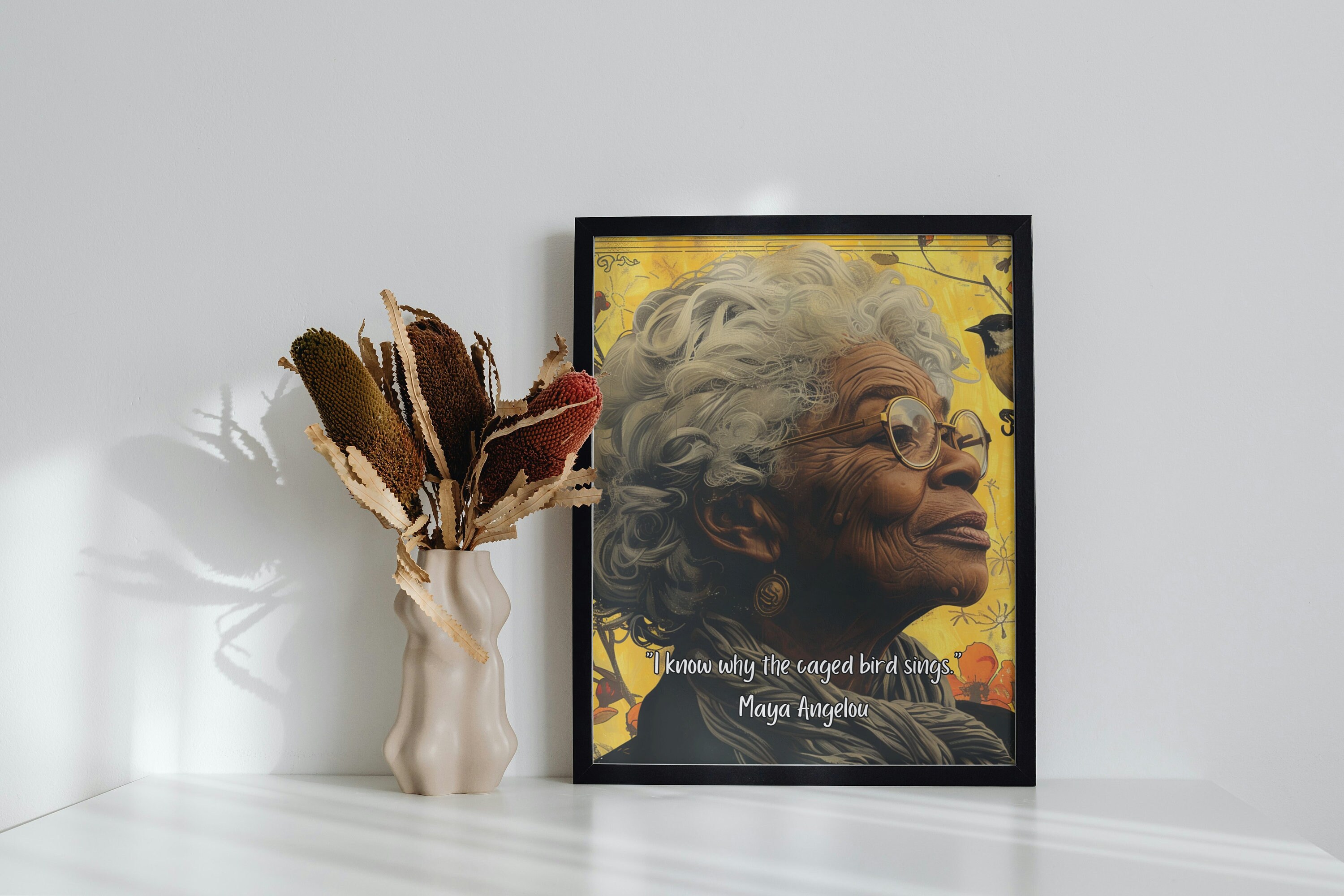 Maya Angelou Wall Art, Maya Angelou, Motivational Art, Inspirational ...
