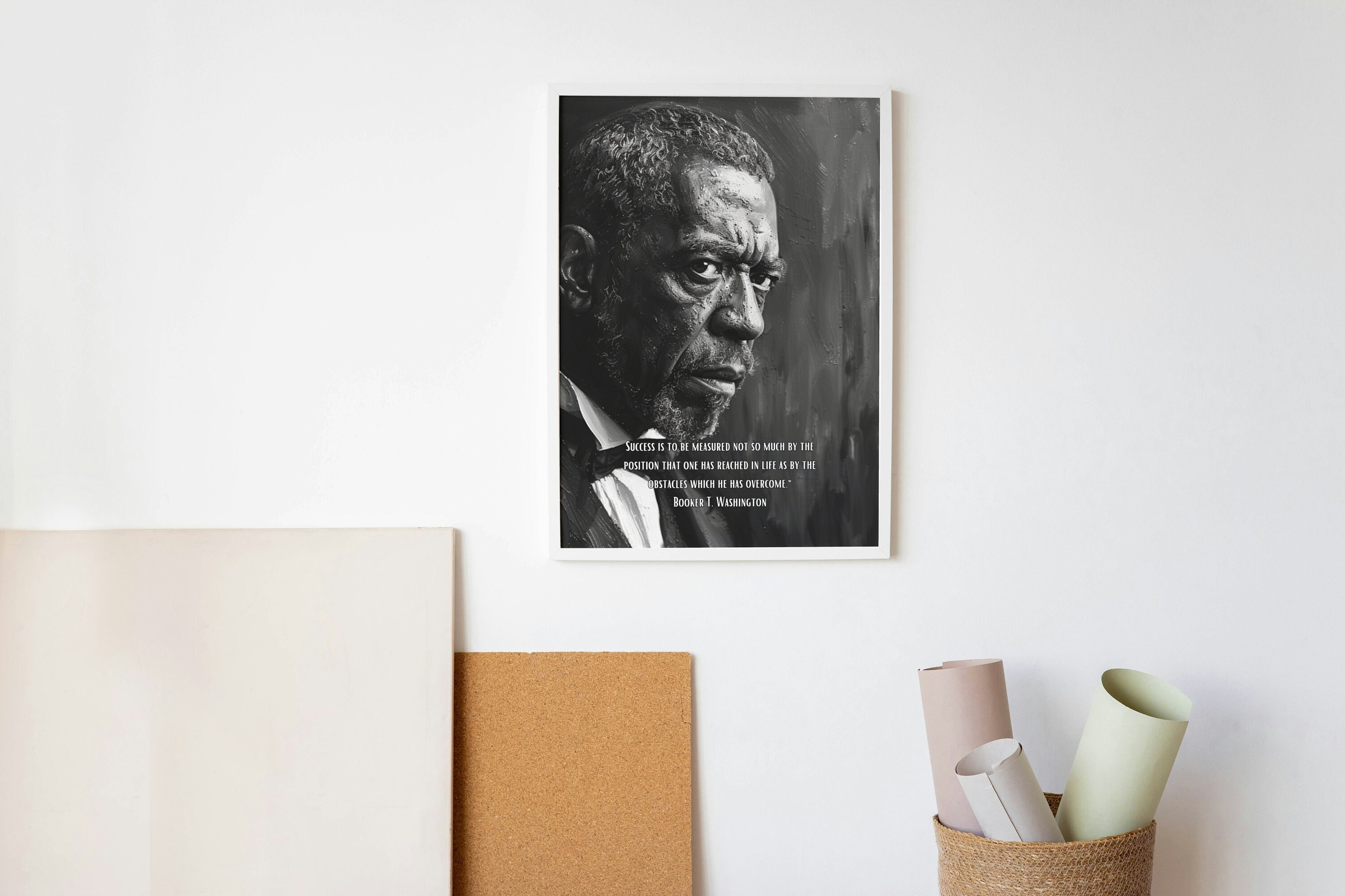 Booker T. Washington Wall Art, Motivational Art, Inspirational Art ...