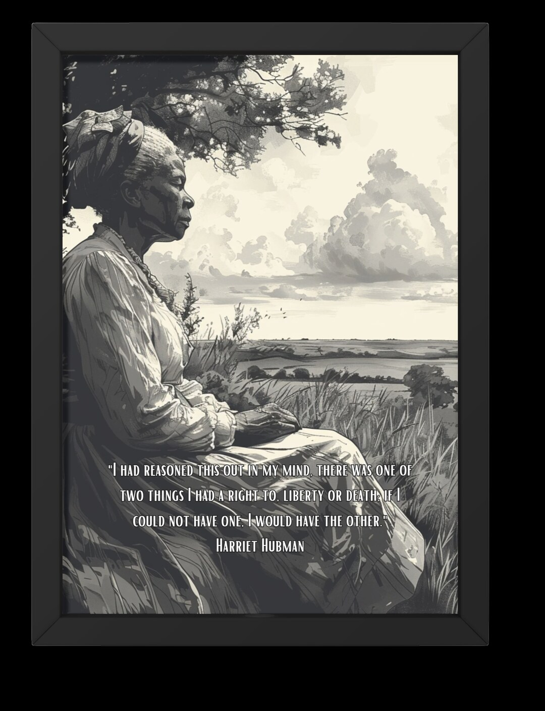 Harriet Tubman Wall Art, Motivational Art, Motivational Quote ...