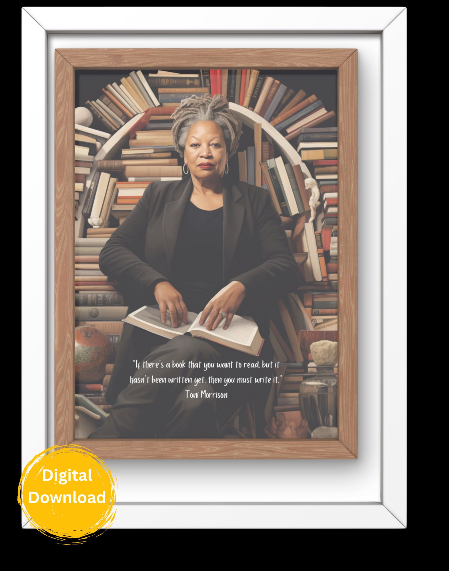 Toni Morrison Wall Art, Motivational Art, Inspirational Art, Wall Art ...
