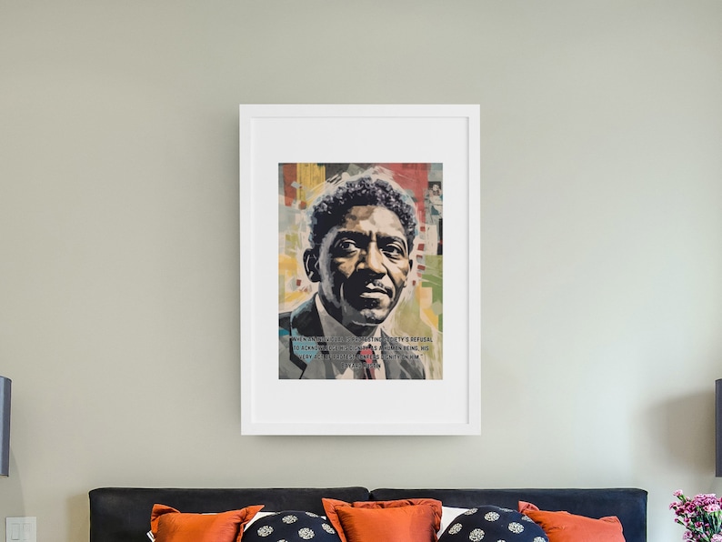 Bayard Rustin Art, Bayard Rustin Quote, Civil Rights Art, Digital Print ...