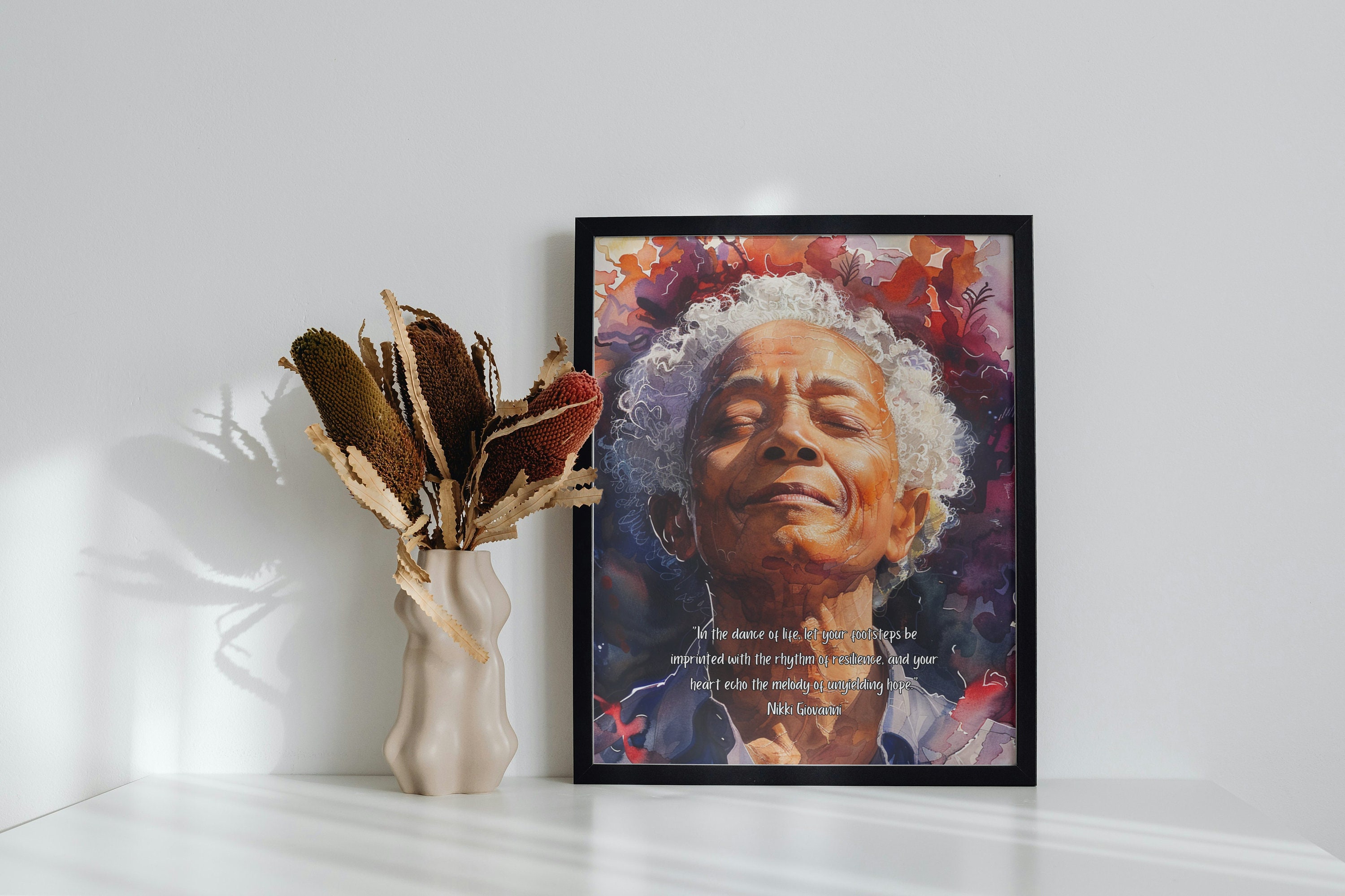 Nikki Giovanni Wall Art, Motivational Art, Inspirational Quote, Digital ...