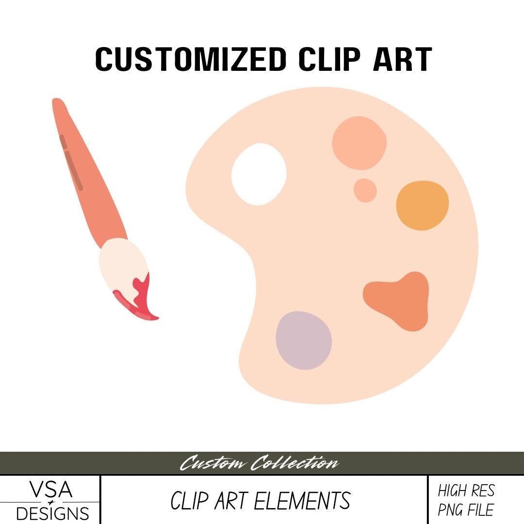 Unique Clip Art Set Custom Handcrafted Pngs for Scrapbook, Digital ...