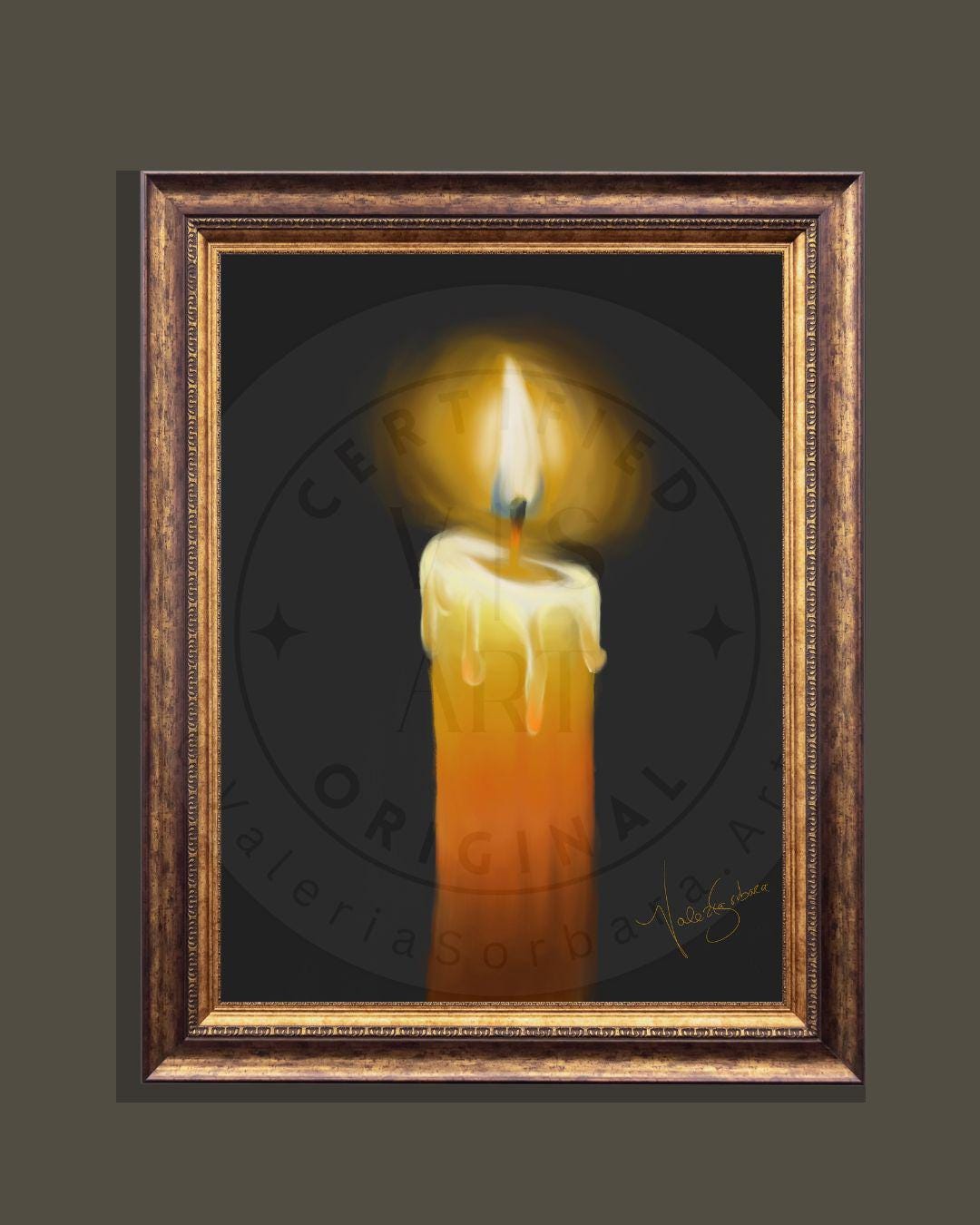 Printable Candle Art Digital Download Cozy Home Decor Spiritual Wall ...