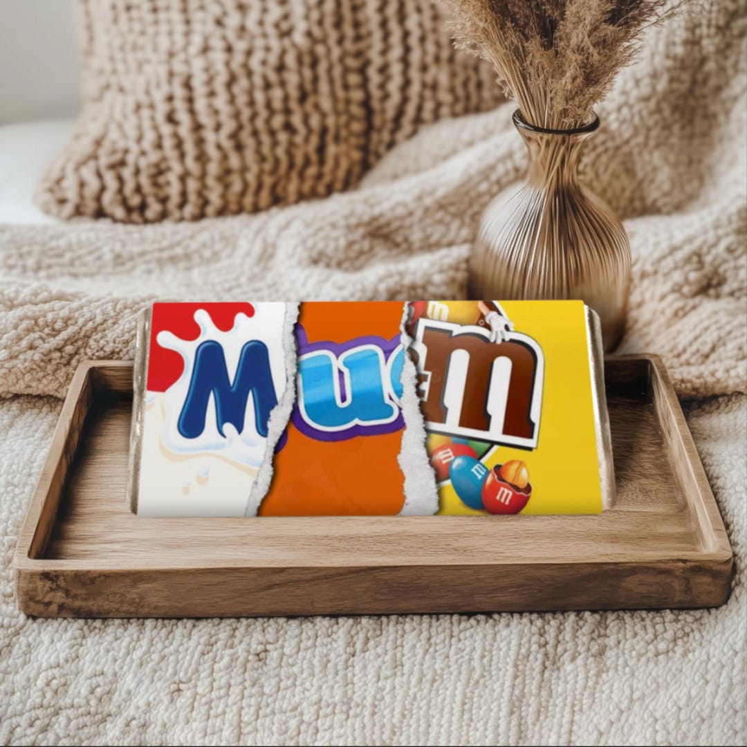 Mum Personalised Chocolate Bar Labels, Custom Made Chocolate Bar, Big ...