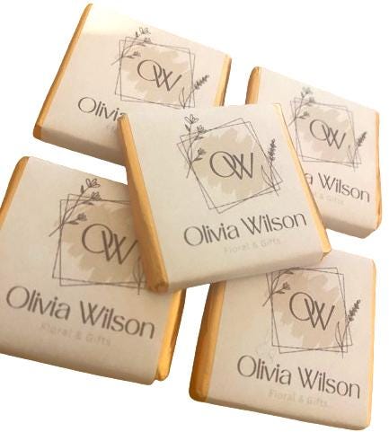 Custom Made Business Logo Personalized Neapolitan Chocolates, Company ...