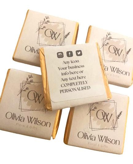 Custom Made Business Logo Personalized Neapolitan Chocolates, Company ...